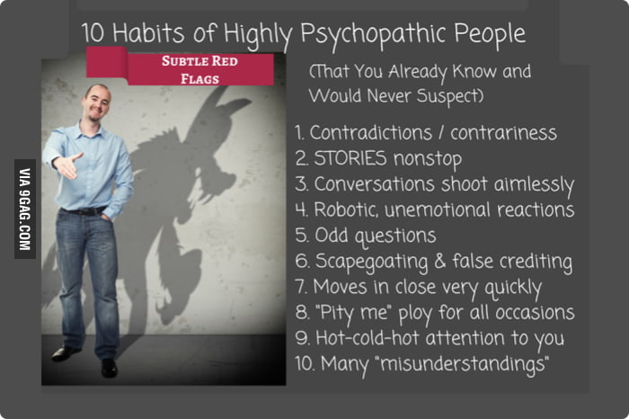 How To Spot A Psycho - 9GAG