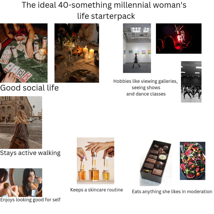 The ideal 40-something millennial woman's life starterpack - 9GAG