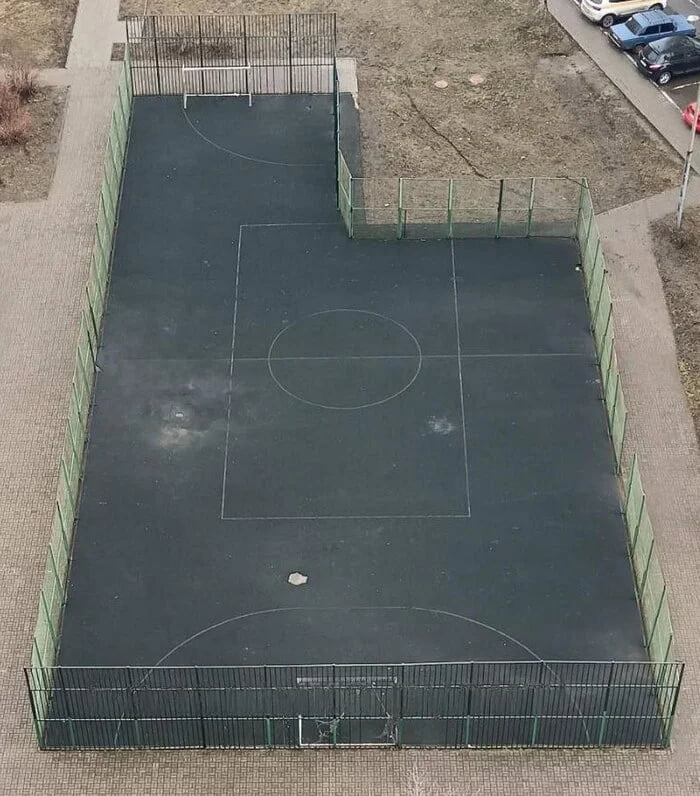 The first football field in the world, which has no analogues - 9GAG