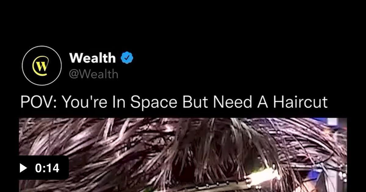 POV: Your barber is also an astronaut and gravity is optional. - 9GAG