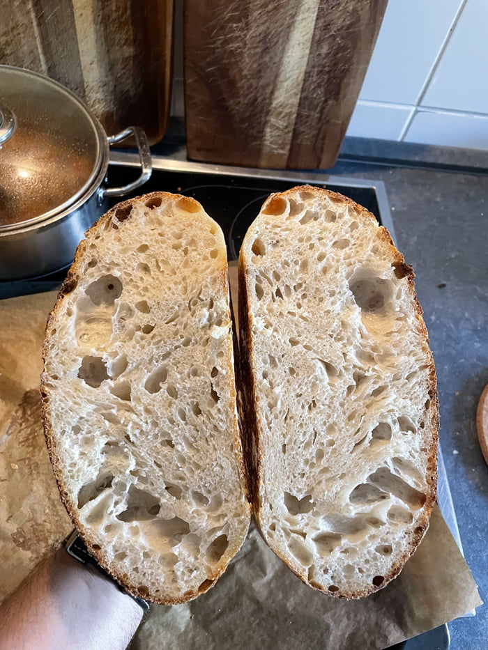 Sourdough bread try number 11. 14% Caputo.Roast me. - 9GAG