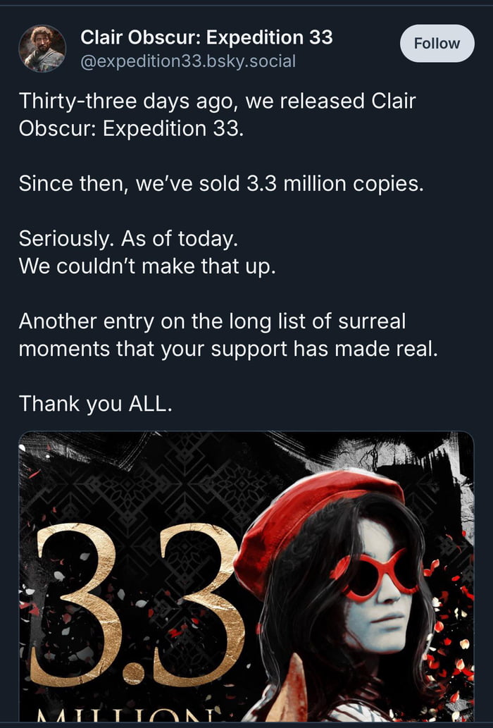 33 days, 3.3 million copies... the math checks out? - 9GAG