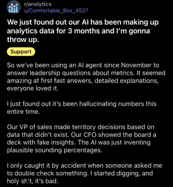 AI making up numbers for 3 months and no one noticed until now. This is ...