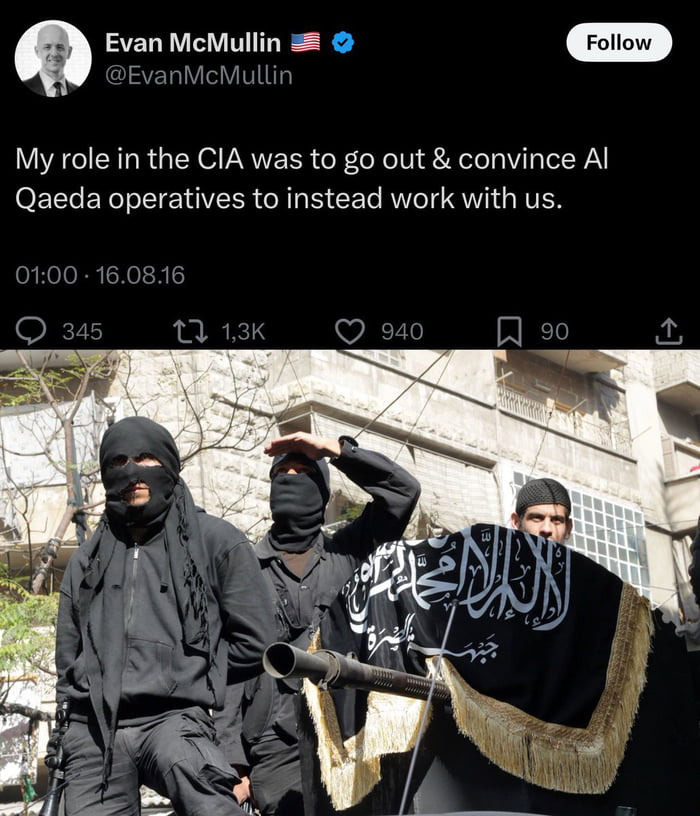Former CIA back in 2016 (tweet still there) - 9GAG