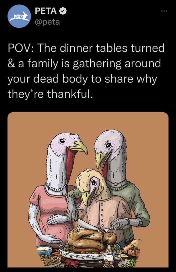 Throwback to this PETA post from a few years ago… - 9GAG