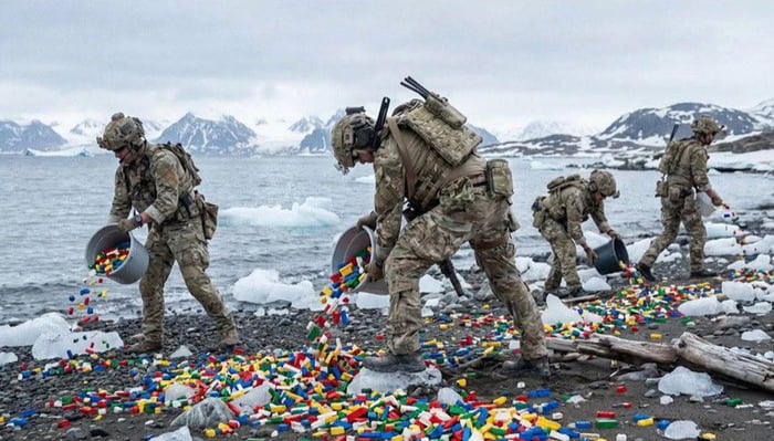 Danish soldiers laying mines in Greenland - 9GAG