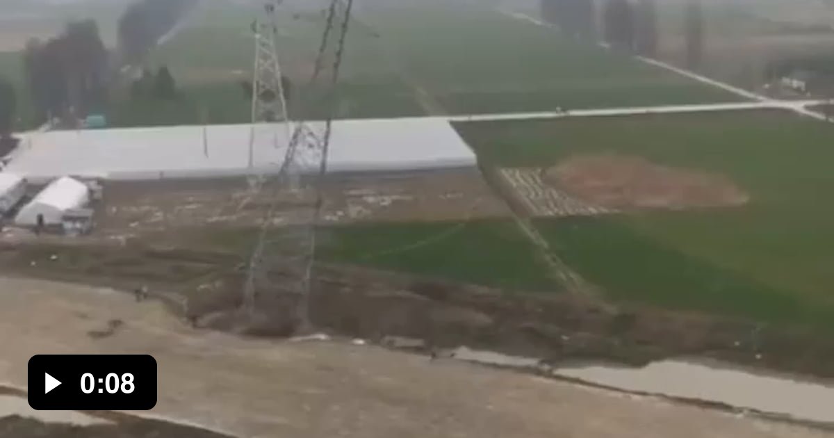Electrical pylon nearly falls on man - 9GAG