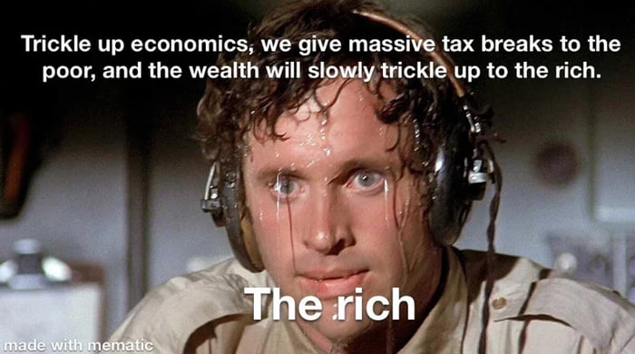 Let’s try trickle up economics for the next 50 years... just to see ...