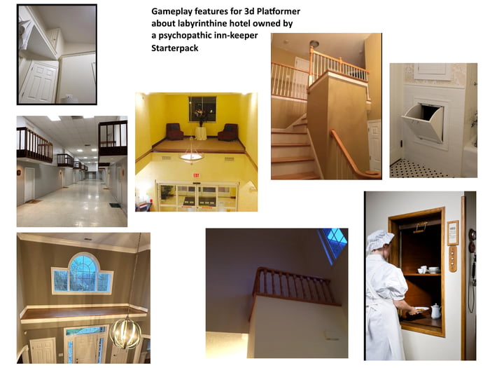 Gameplay features for a 3d Platformer about a labyrinthine hotel owned ...