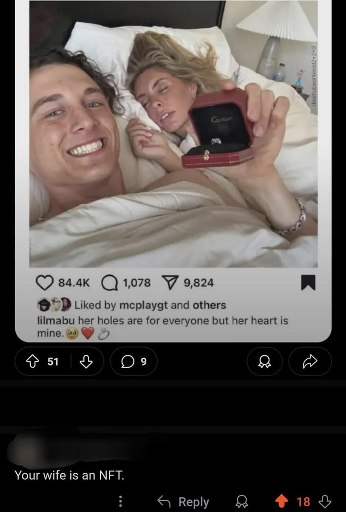 "Your wife is an NFT" - 9GAG