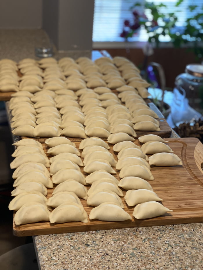 Pierogi in the making - 9GAG