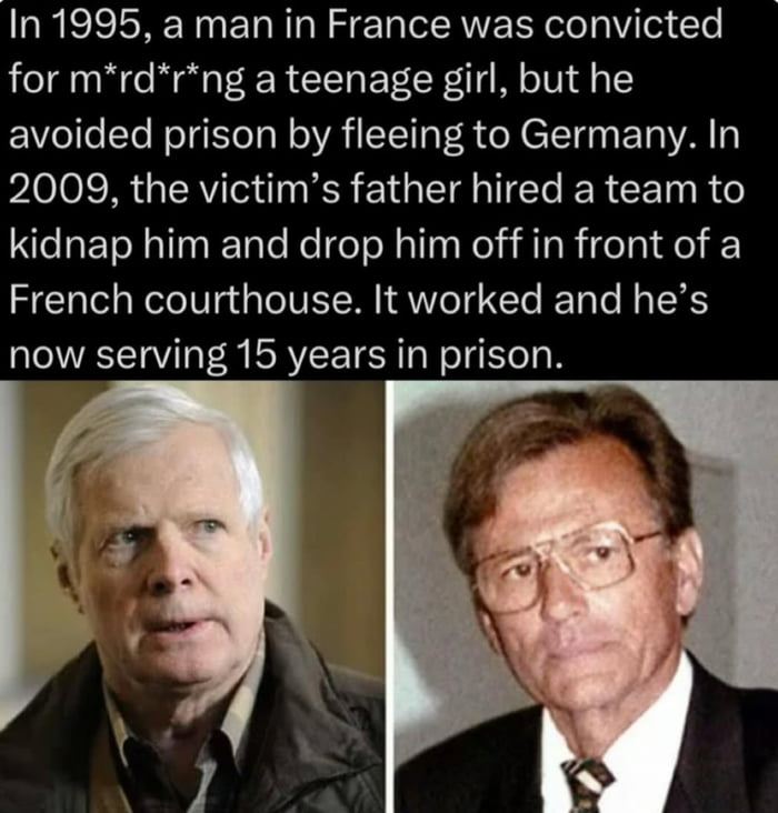 Justice finds a way, even if it takes a detour through Germany. - 9GAG