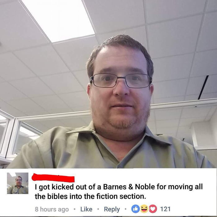 A bold move in the bookstore, and a hilarious outcome. - 9GAG