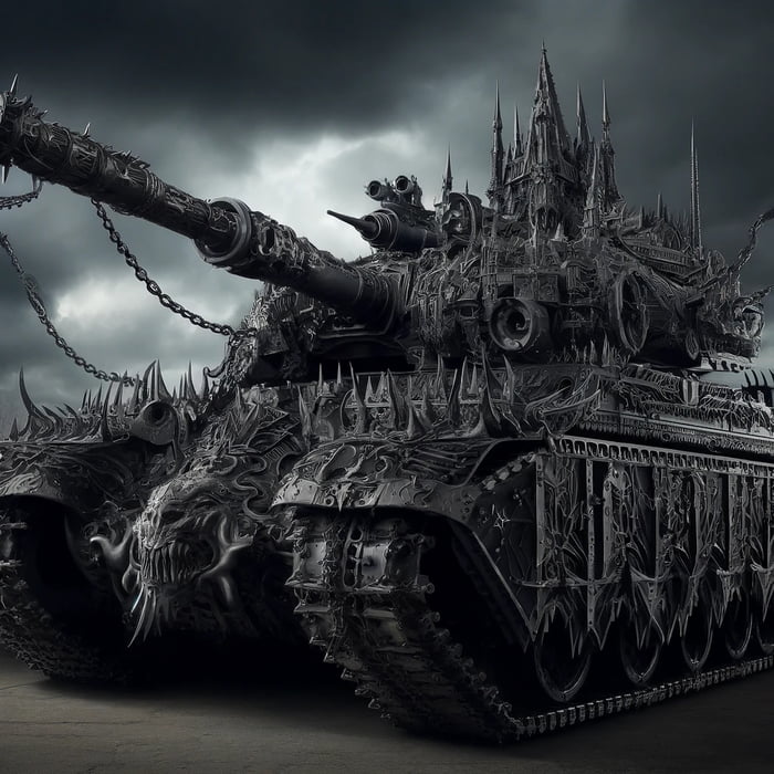 ChatGPT creating an image of a gothic-style tank - 9GAG