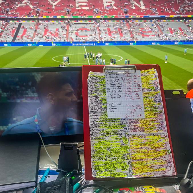 These are the notes of Derek Rae for the Slovenia vs Serbia match. The ...
