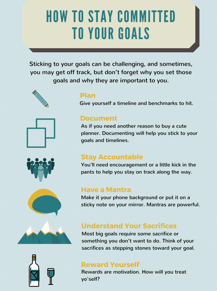 A cool guide on how to stay committed to your goals - 9GAG