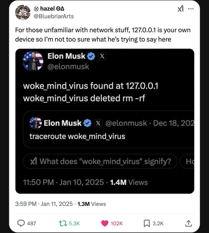 "Smart tech bro" doesn't know what a loopback address is - 9GAG
