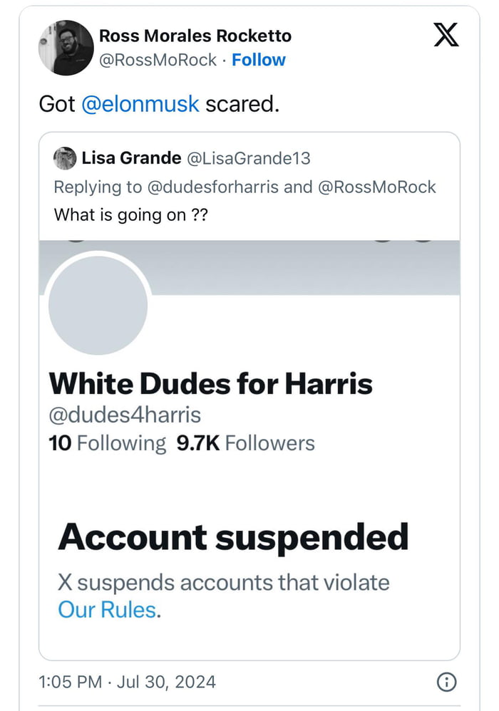 Elon “trans hater” Musk getting scared - 9GAG