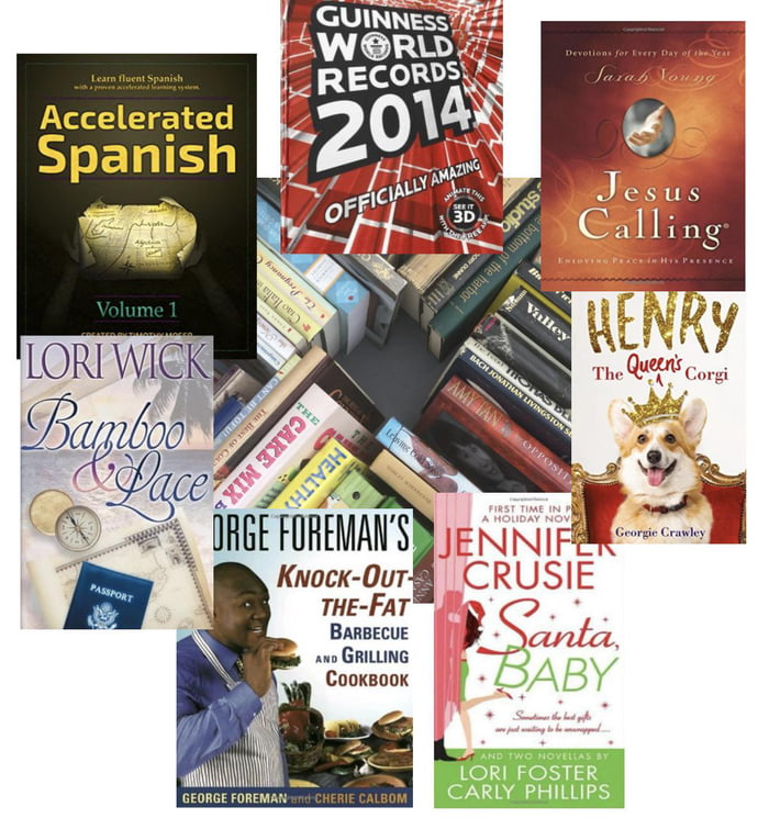 The random-ass assortment of books on the single shelf at the local ...