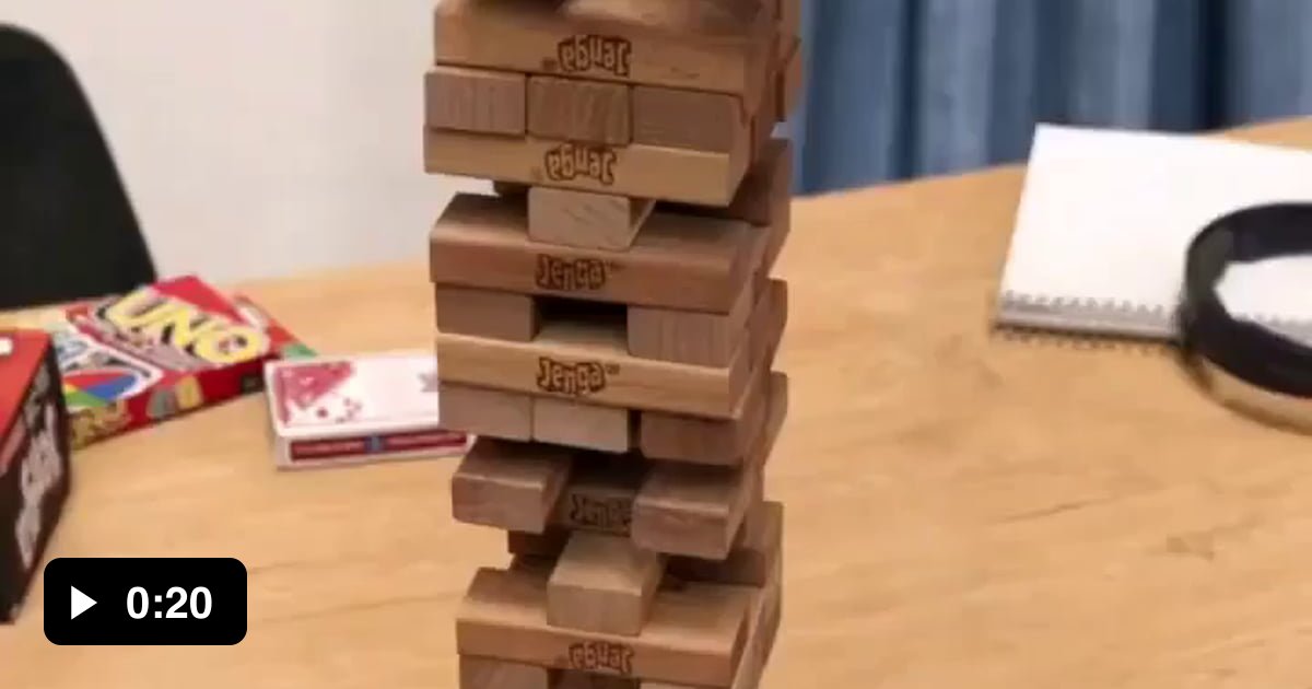 Timberrrrrrr in the land of Jenga - 9GAG