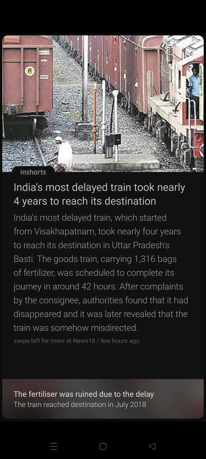 India's most delayed train - 9GAG