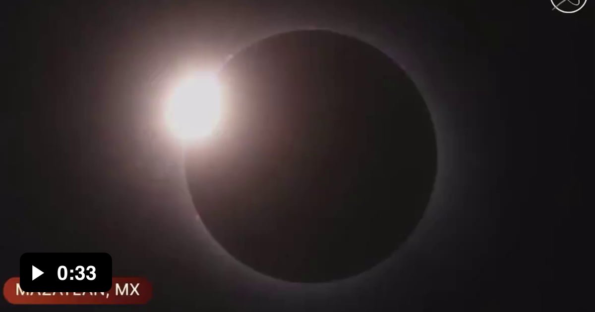 First footage of the Total Solar Eclipse 2024 from Mexico - 9GAG