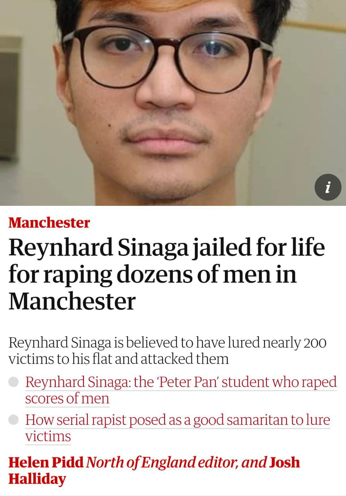 PhD holderman raped nearly 200 men in England - 9GAG
