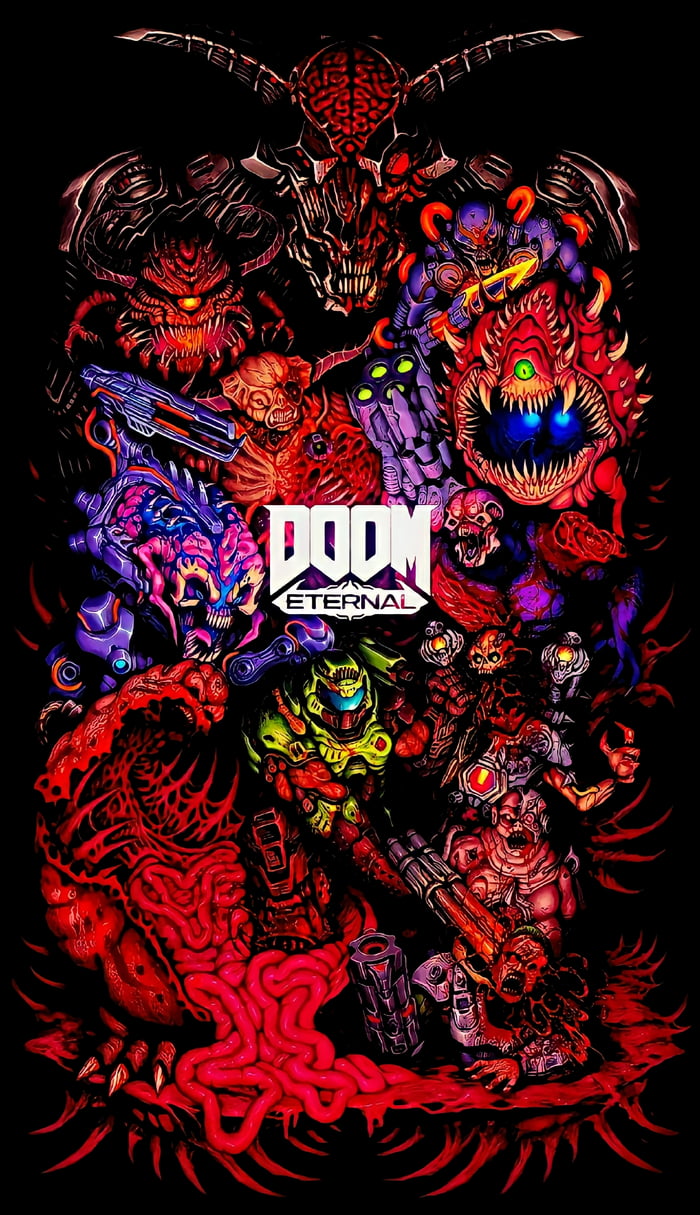 DOOM Eternal Fan Art (1558x2704) - 9GAG