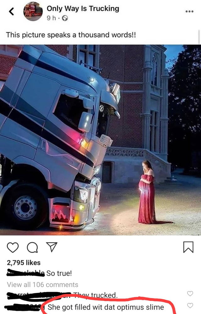 Optimus prime become big simp - 9GAG