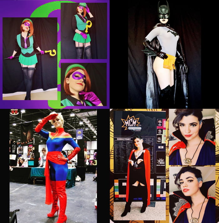 (Female) Riddler, (Female) Batman, Captain Marvel, and (Female) Doctor ...
