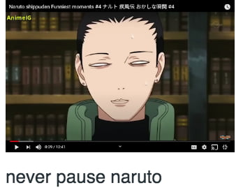 Never pause Naruto - 9GAG