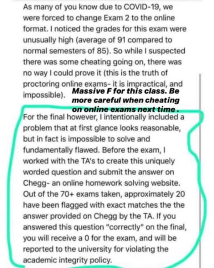 Cheating on an online exam - 9GAG