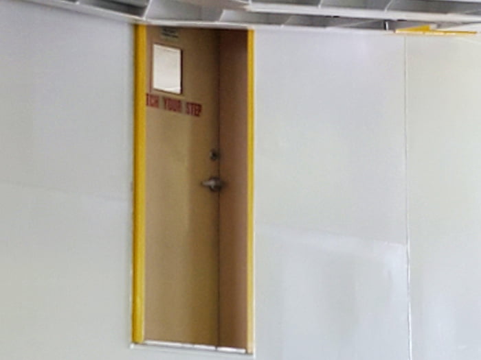 15 foot drop below the door... - 9GAG