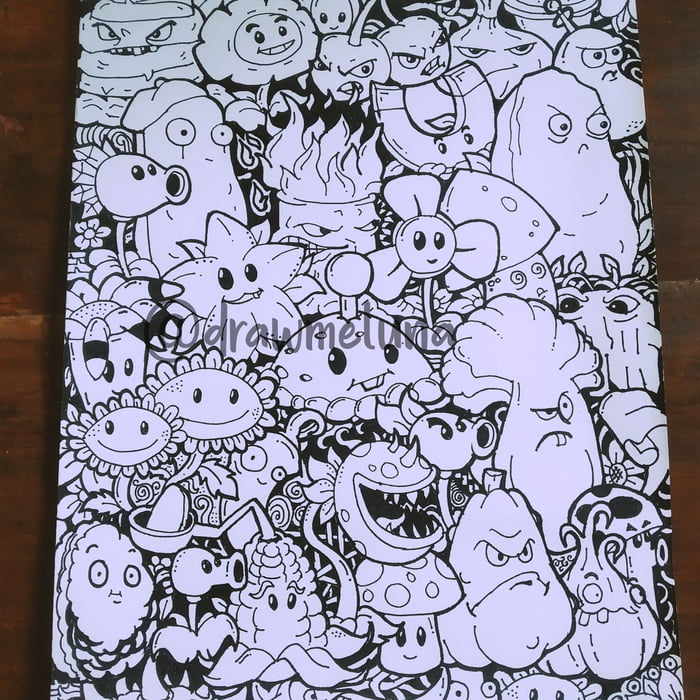 Plants Vs Zombies doodle - 9GAG