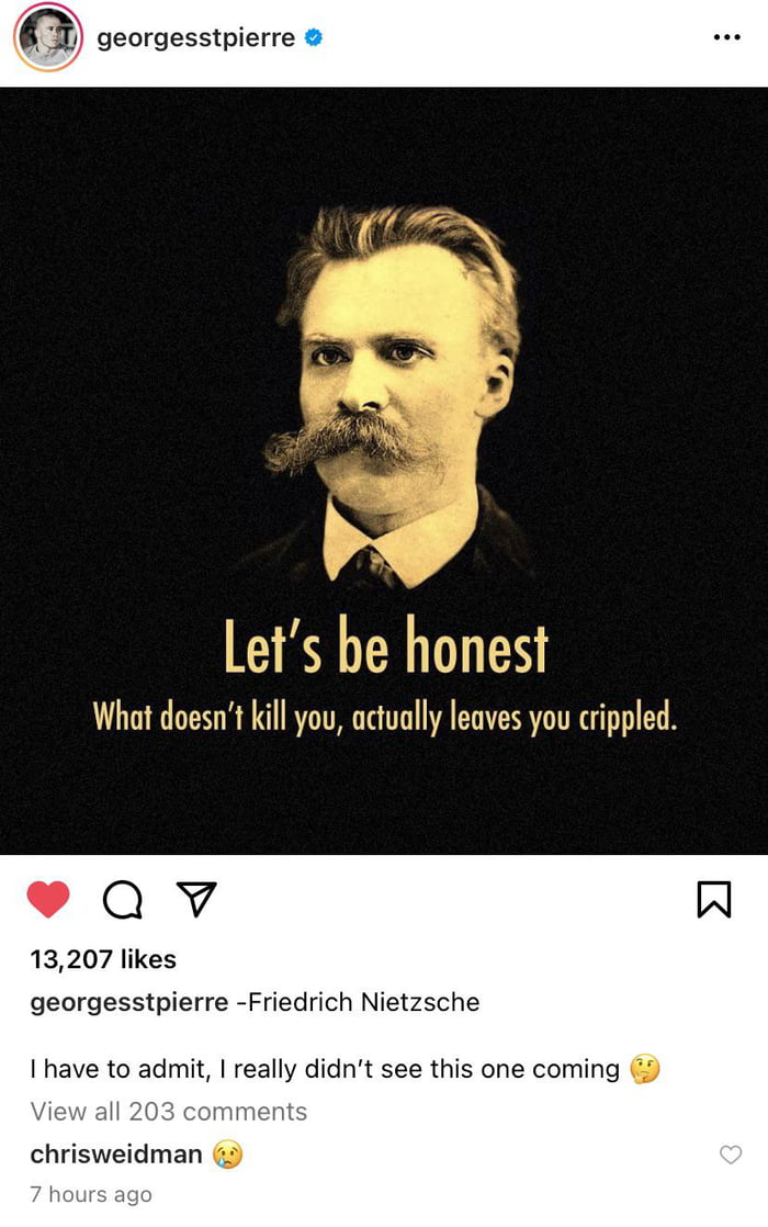 Chris weidmans comment on GSP’s new post - 9GAG