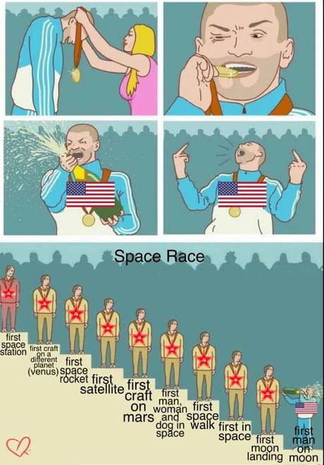 USA vs USSR space race in a nutshell - 9GAG