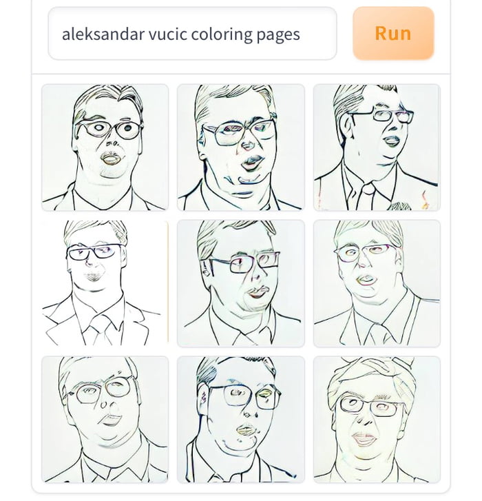 Vucic bojanka by Dall-E - 9GAG