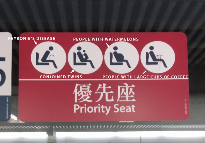 I am impressed with the Priority Seating in HK subways - 9GAG