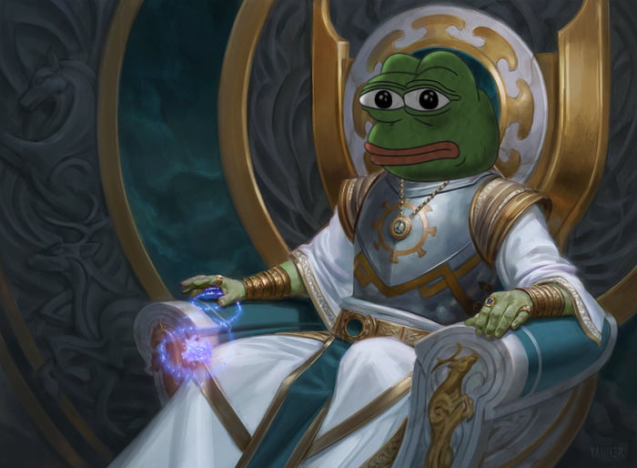 You have been visited by an ultra-rare God King Pepe, a deity of ...