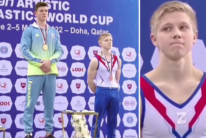 Russian Gymnast Ivan Kuliak Wears ‘z War Symbol On Medal Podium