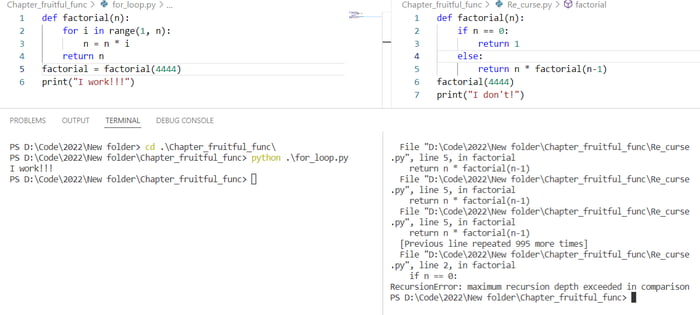Python being biased against recursion. #Recursion_lives_matter - 9GAG