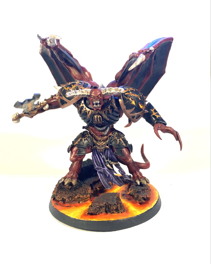 I decided to upgrade the base for my daemon prince. First try with lava ...