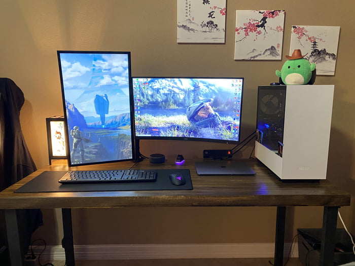 New desk and monitor setup, any suggestions? - 9GAG