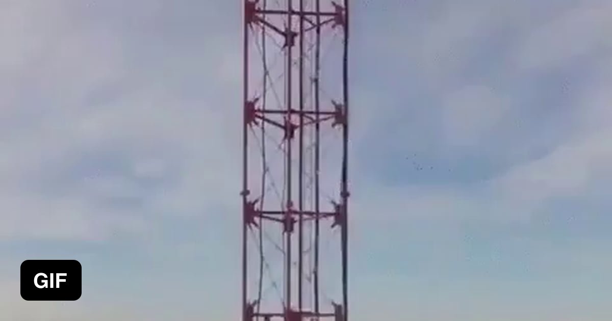 Working on a TV tower - 9GAG