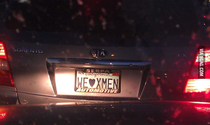X-Men license plate - 9GAG