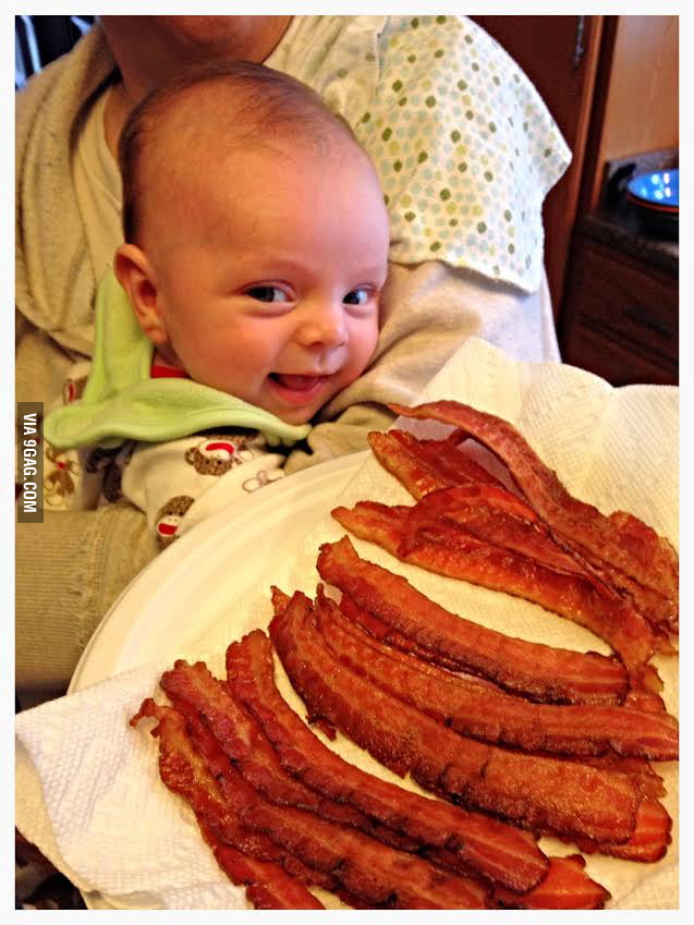 Smelling bacon for the first time - 9GAG