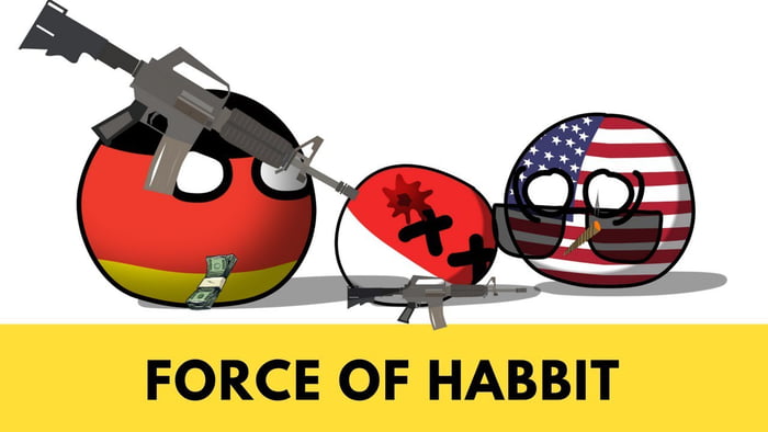 Countryballs Animated - Force of habbit - 9GAG