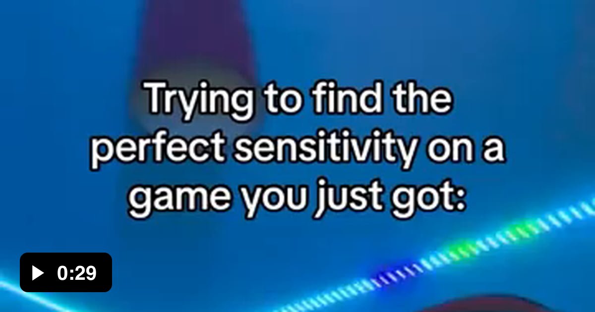 Default settings for sensitivity is underrated. - 9GAG