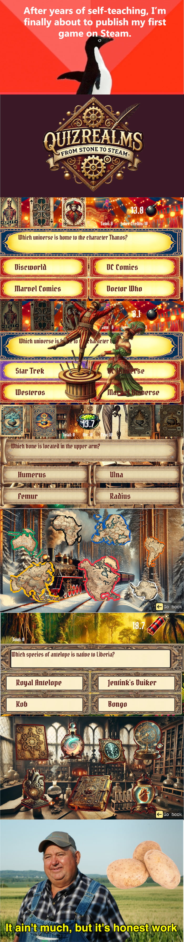 Steam wishlist would mean so much. On full release I can provide keys - 9GAG