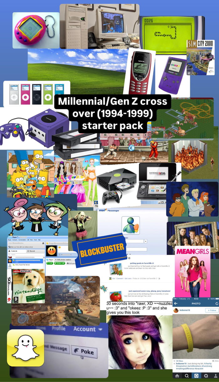 Millennial/Gen Z cross over starter pack - 9GAG